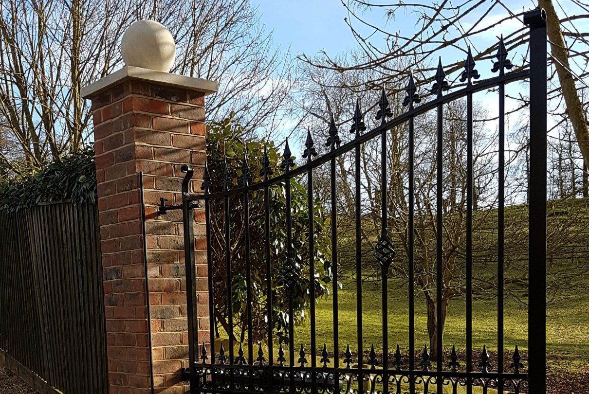 Driveway with gates & piers - Professional Property Services